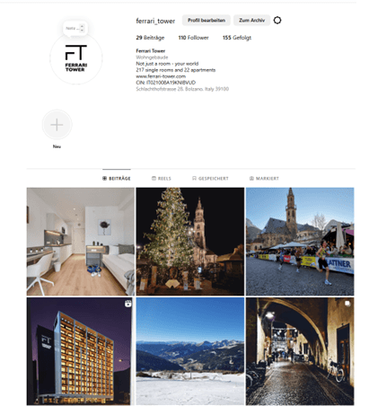 Studentenunterkunft in Bozen - Ferrari Tower